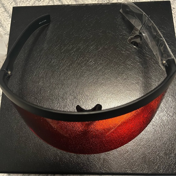 Accessories | New Futuristic Oversized Visor Sunglasses Face Shield Red ...